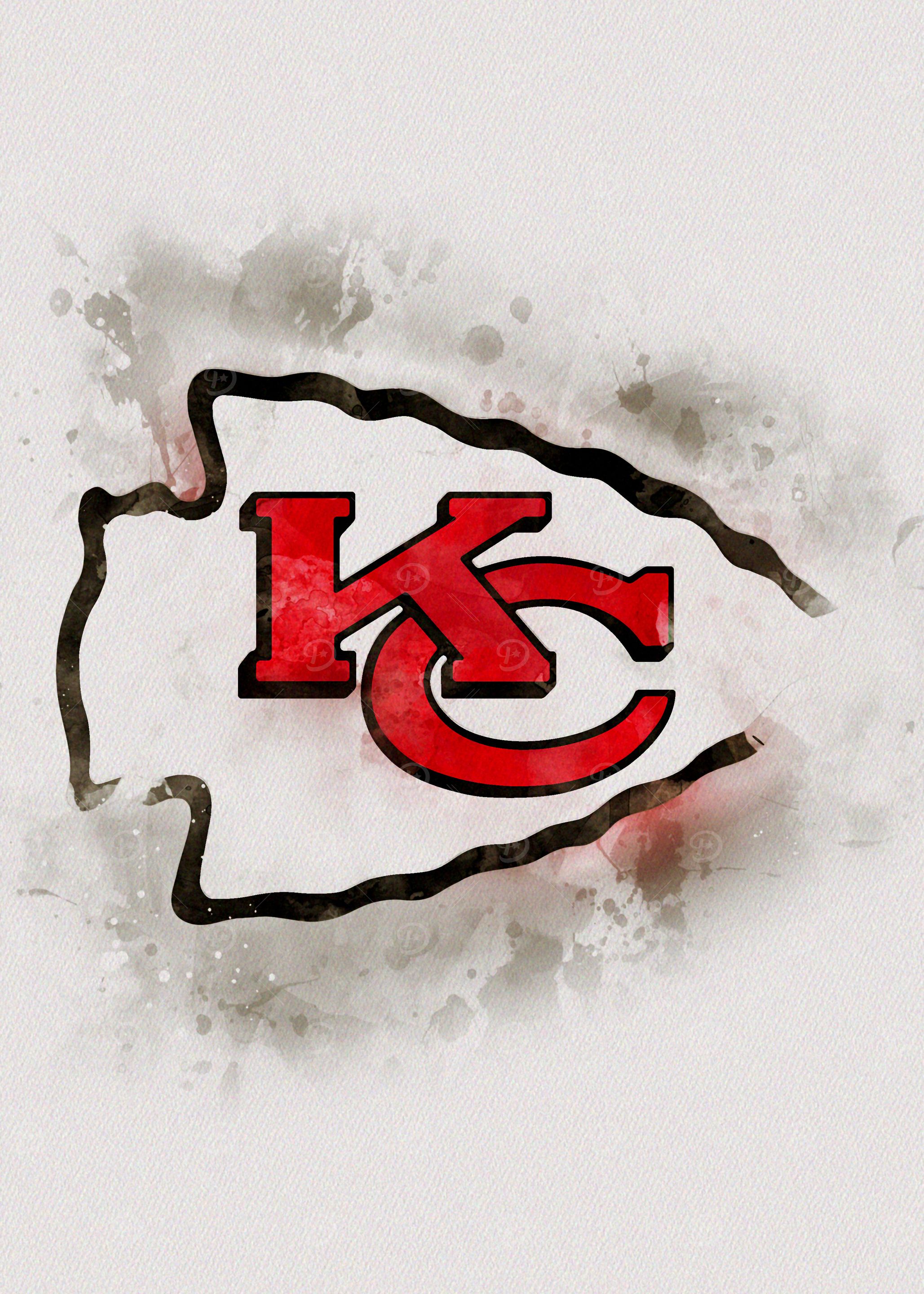 'Kansas City Chiefs Logo Watercolor' Poster, picture, metal print ...