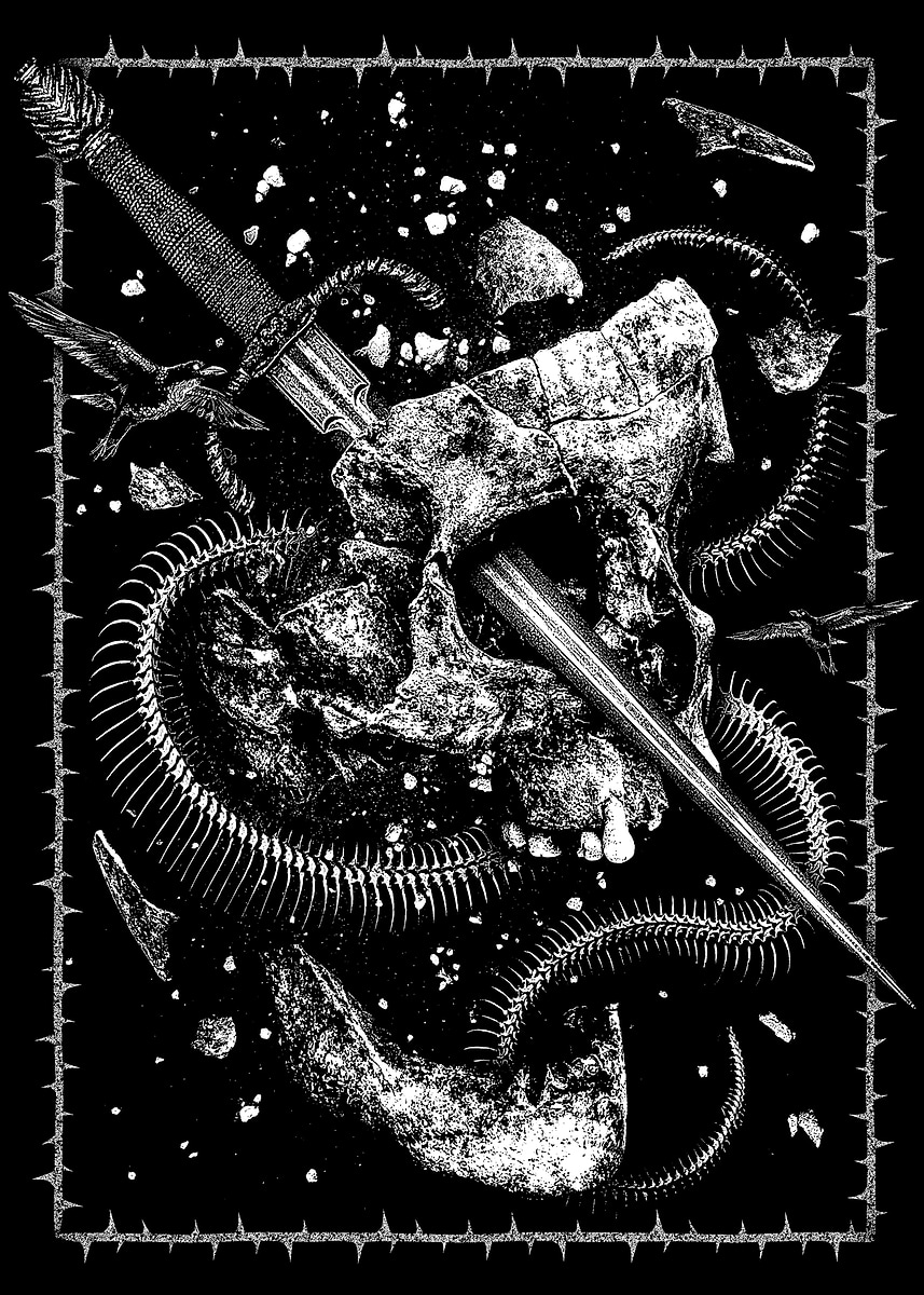 'Skull and Dagger' Poster, picture, metal print, paint by Diego Gedoz ...