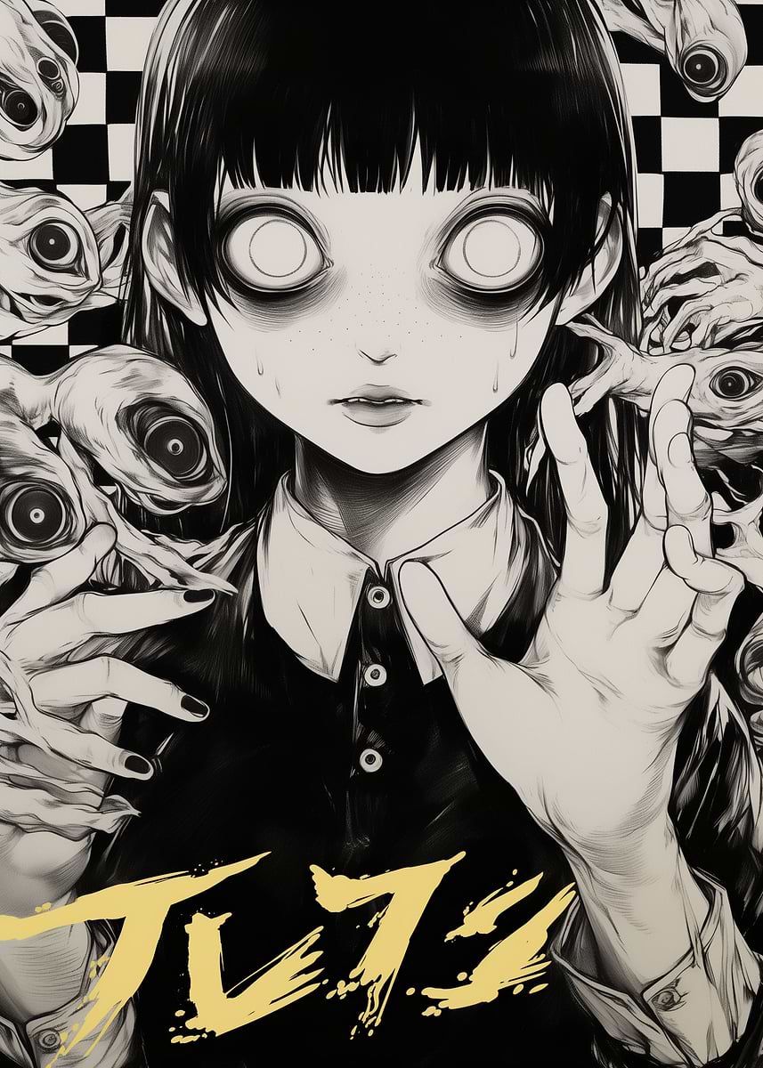 'Horror Manga Illustration' Poster, picture, metal print, paint by Sumi ...