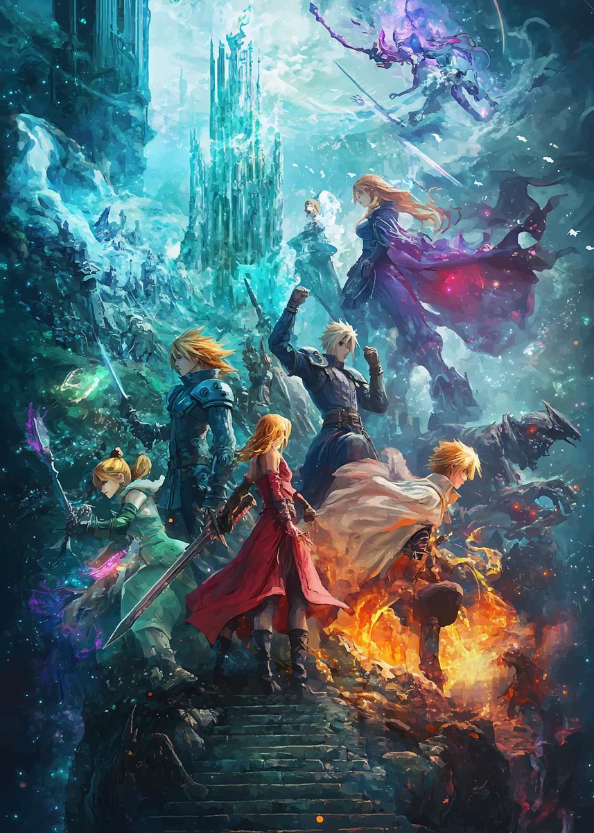 'Final Fantasy' Poster, picture, metal print, paint by gooD ART | Displate