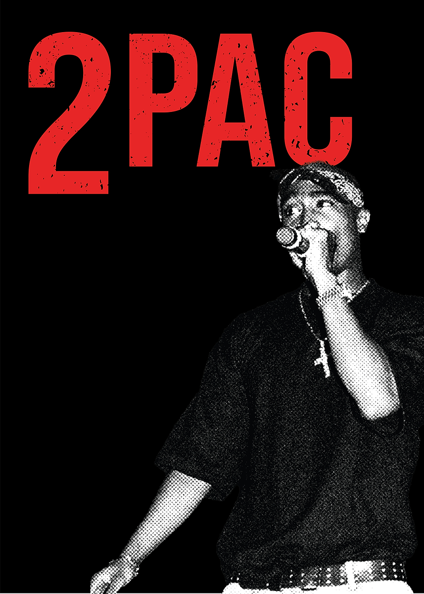 '2Pac Portrait' Poster, picture, metal print, paint by Trust Worthy ...
