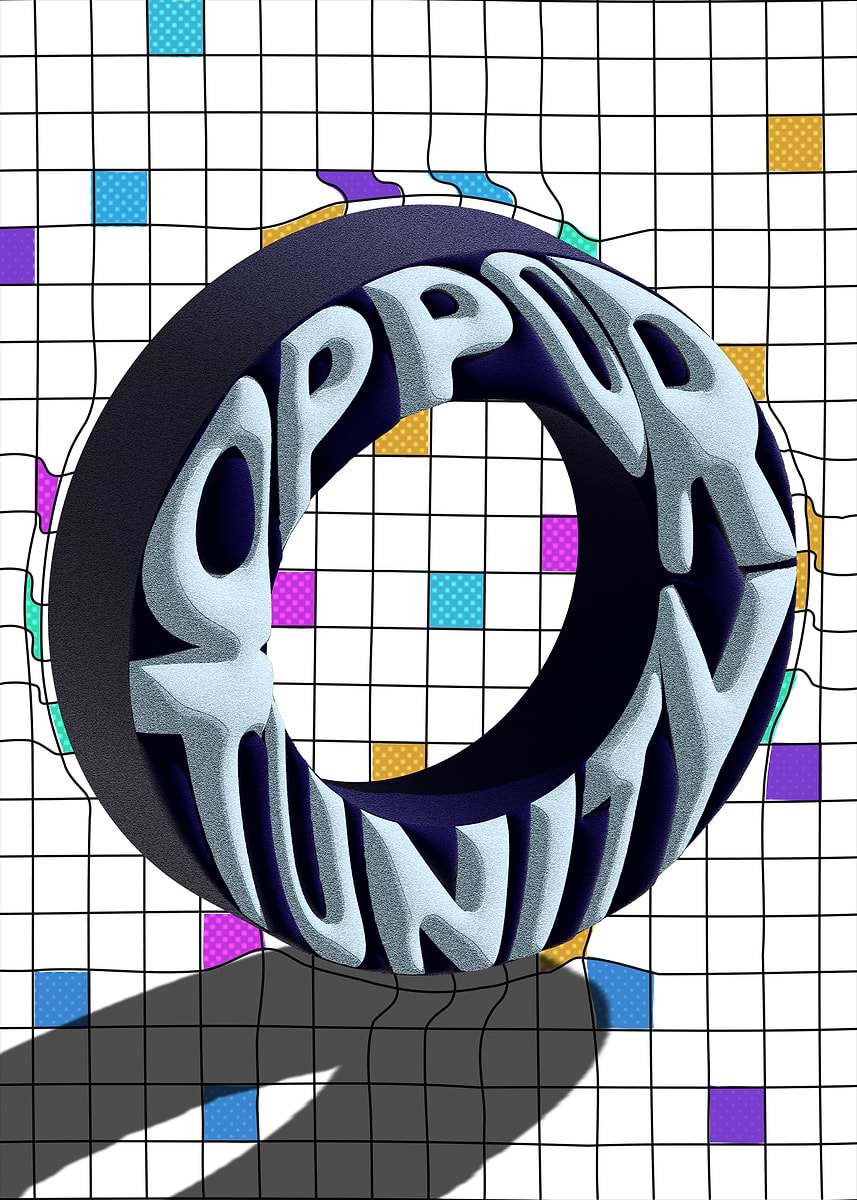 'Opportunity: A 3D Gateway to Possibility' Poster, picture, metal print ...