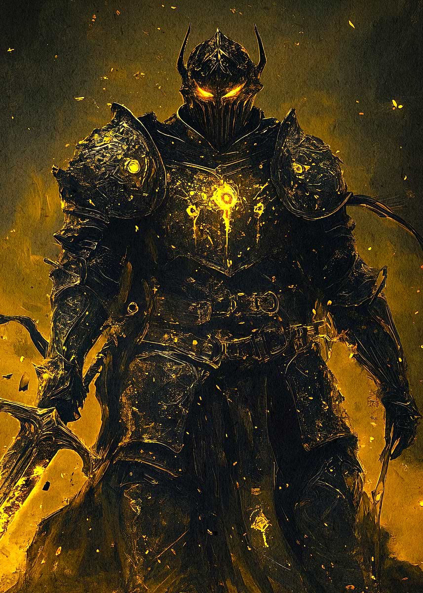 'Dark Knight Flames' Poster, picture, metal print, paint by Tracey ...