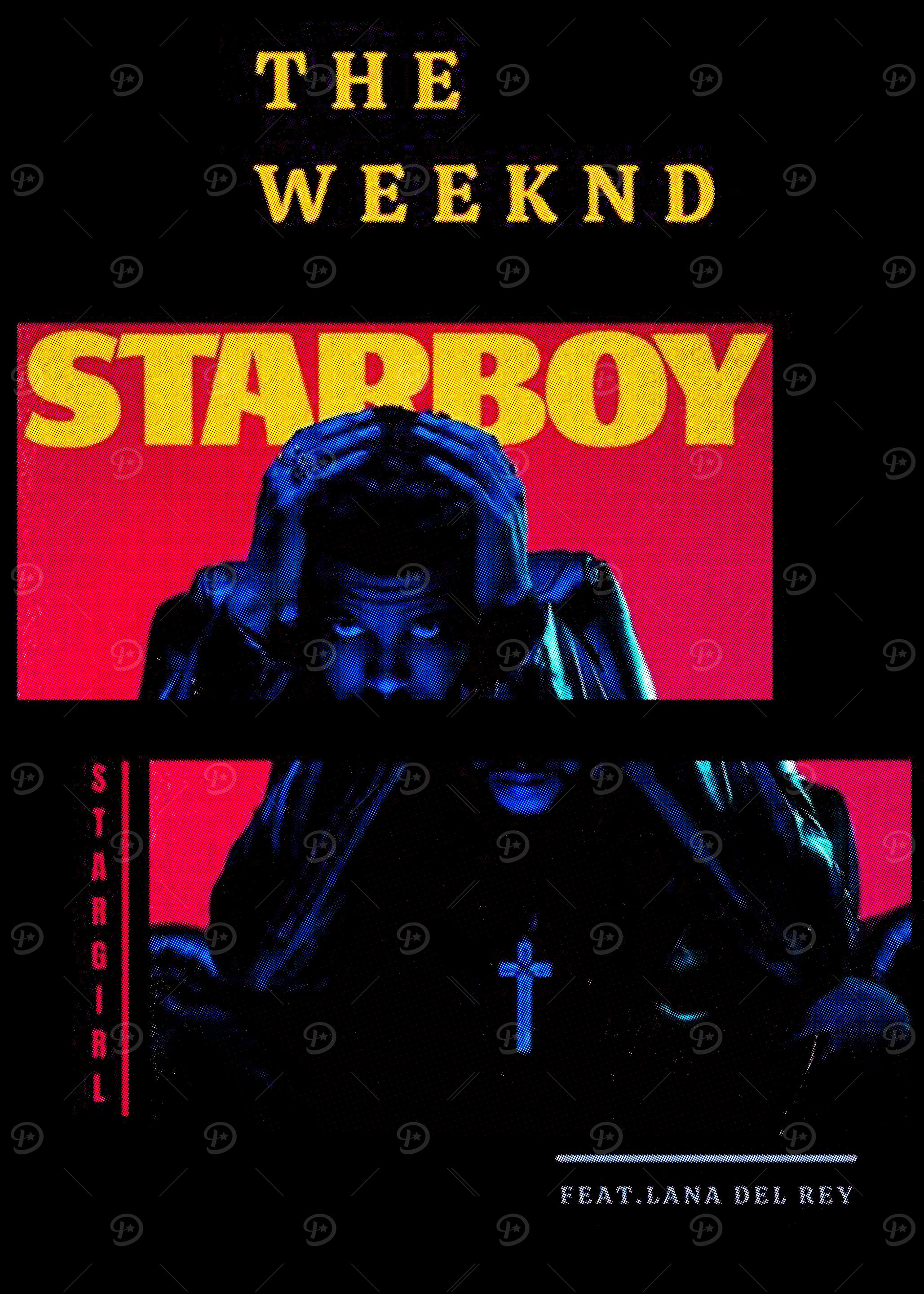 'The Weeknd Starboy ' Poster, picture, metal print, paint by Sigvard ...