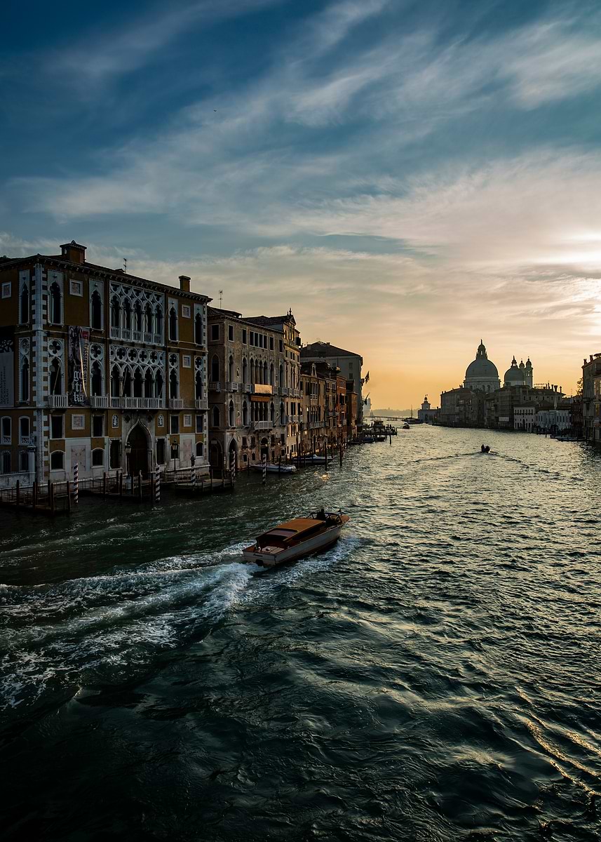 'Venice Canal Sunset' Poster, picture, metal print, paint by Artealith ...