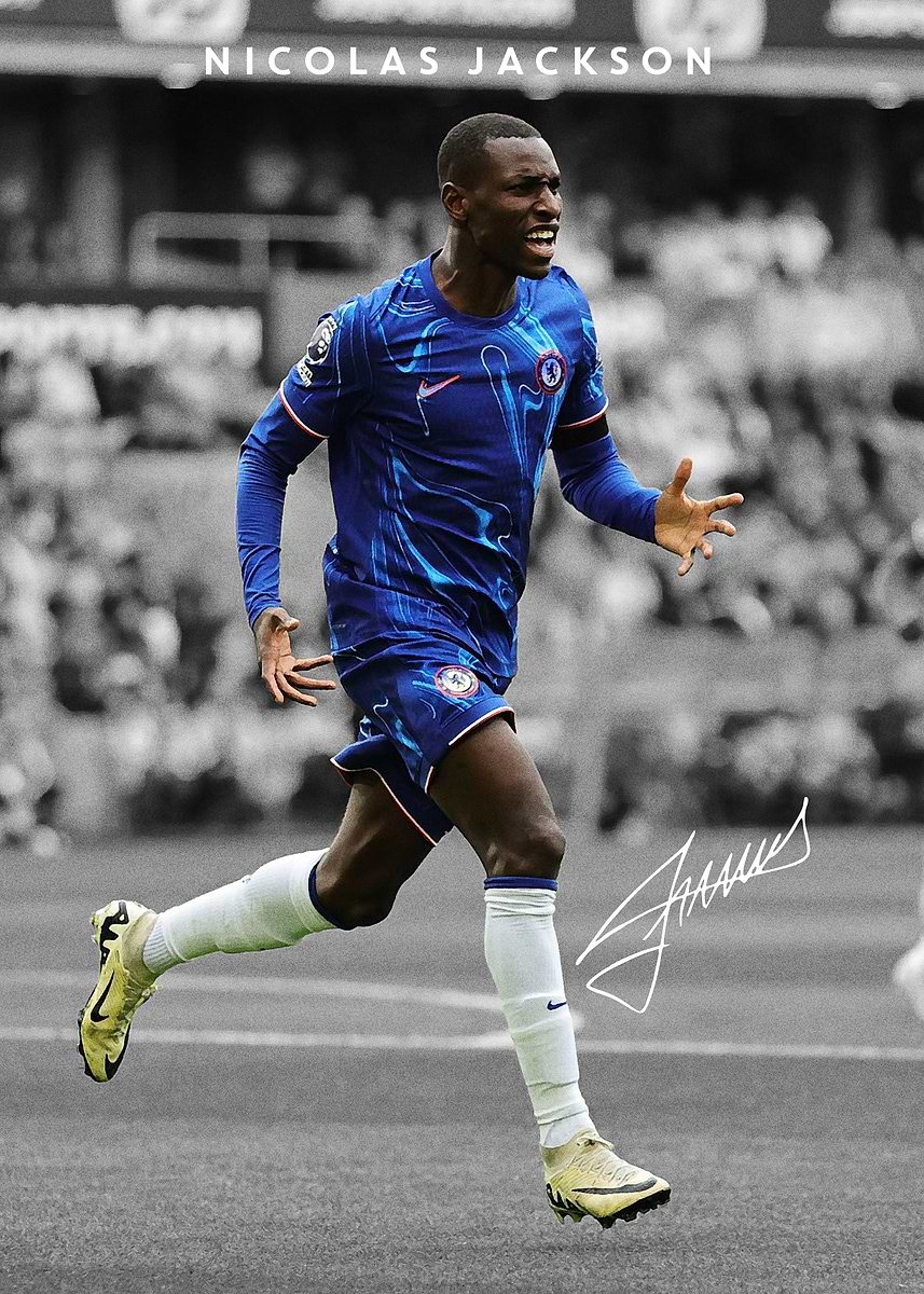 'Nicolas Jackson' Poster, picture, metal print, paint by Brian John ...