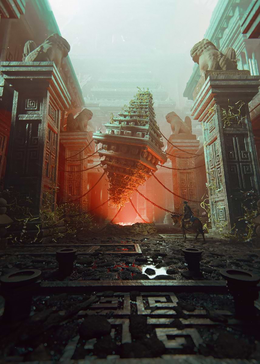 'The Lost Temple' Poster, picture, metal print, paint by Sameer Baloch ...