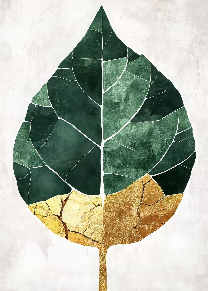 'Gold Leaf Abstract Art' Poster, picture, metal print, paint by Logan ...