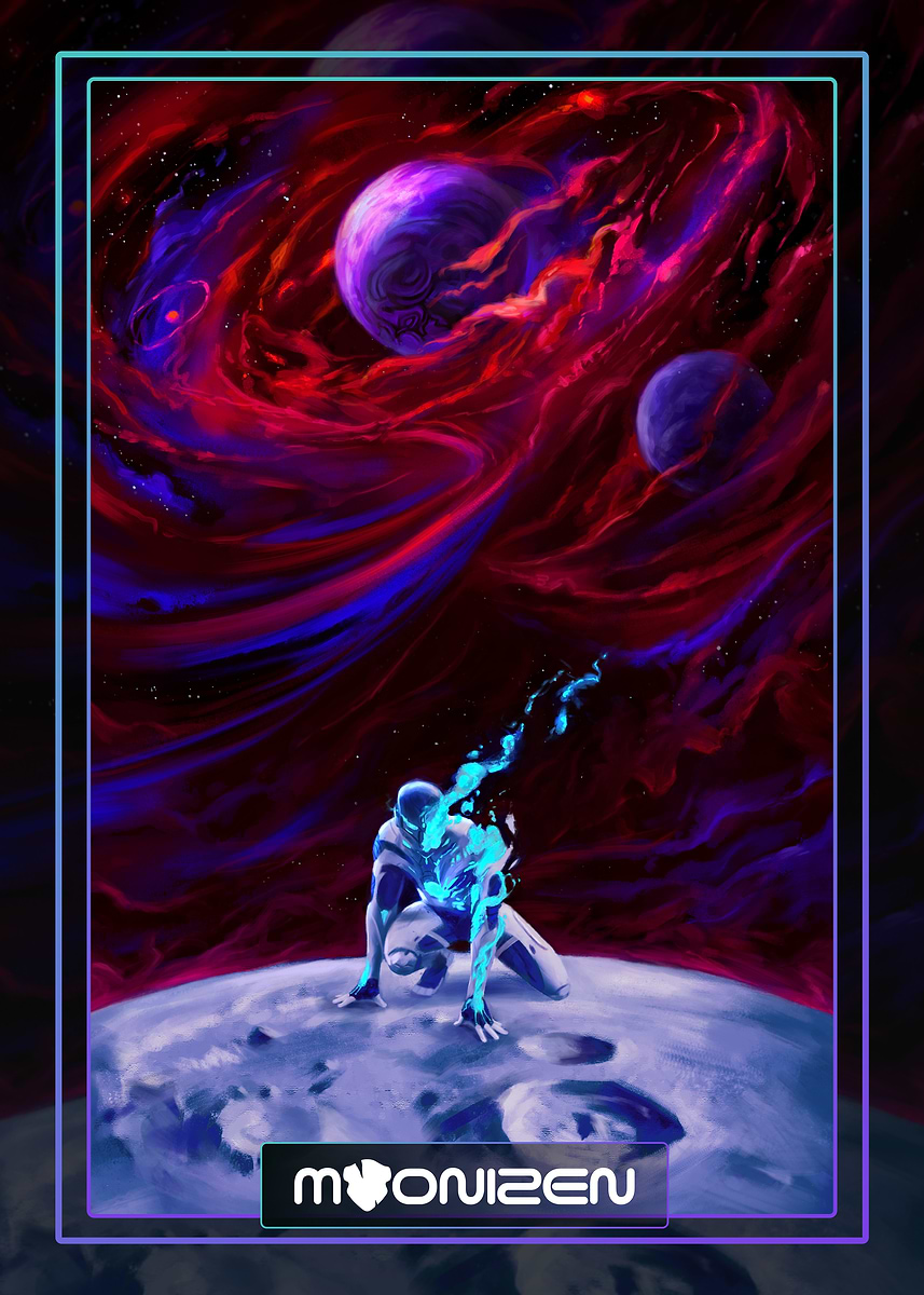 'The Moonizen Merge' Poster, picture, metal print, paint by Moonizen Studios | Displate