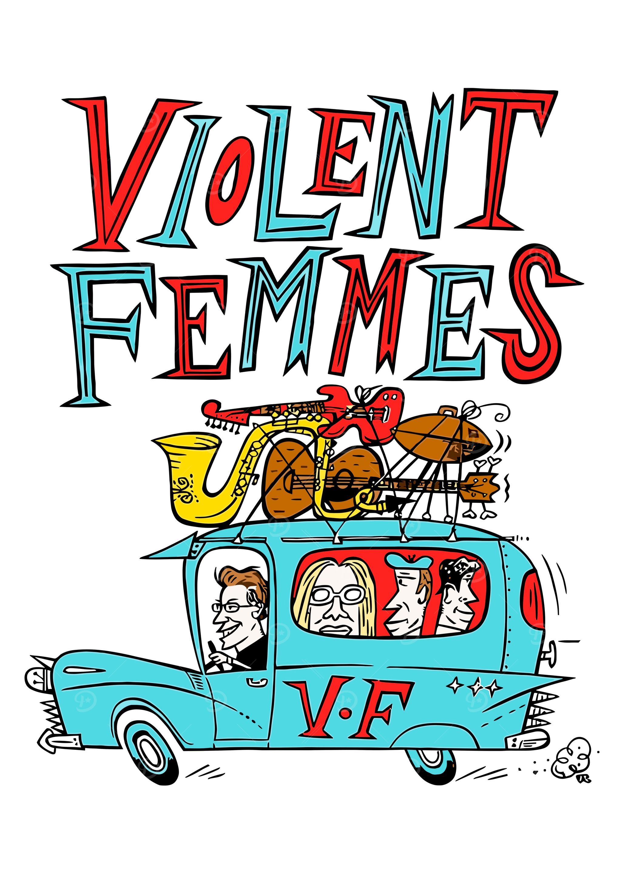 'Violent Femmes Band Illustration' Poster, picture, metal print, paint ...