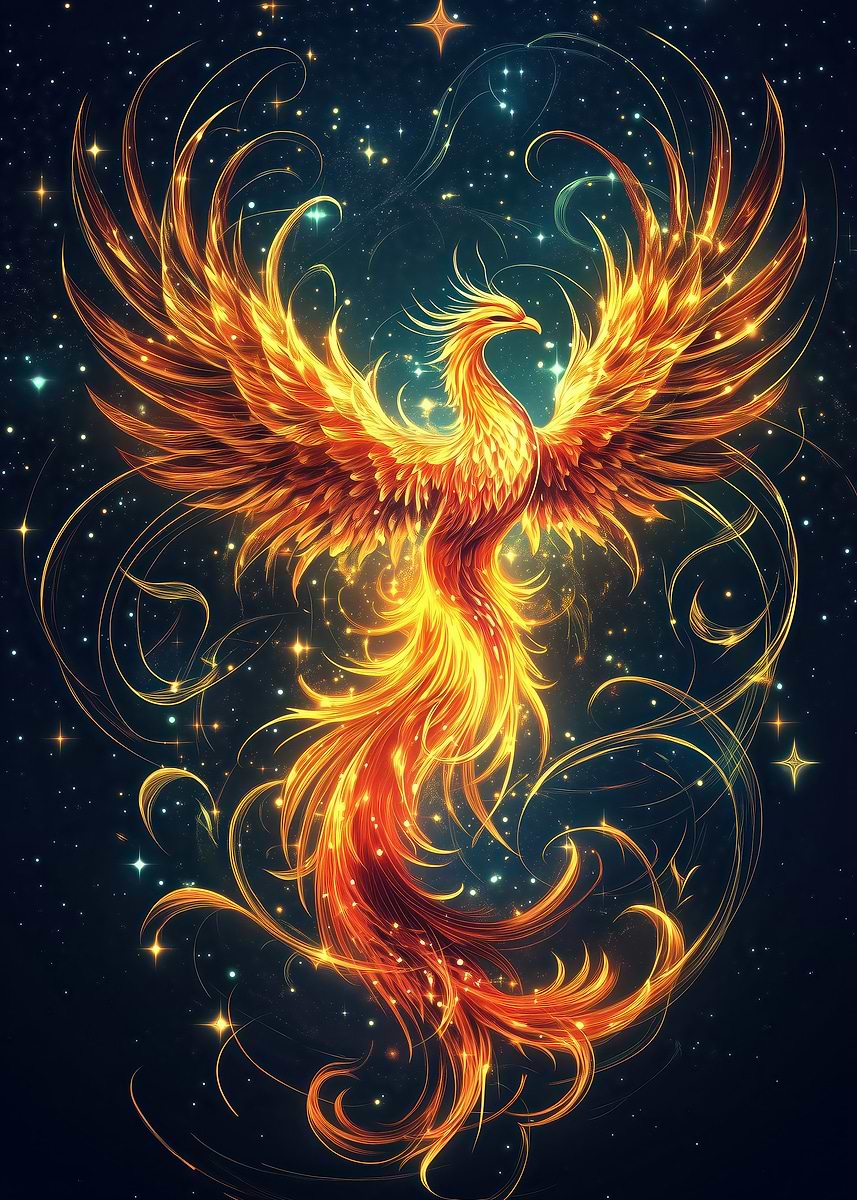 'Phoenix Rising' Poster, picture, metal print, paint by Spooky Blob ...