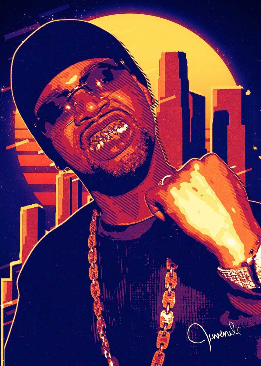 'Juvenile Rapper Portrait' Poster, picture, metal print, paint by Papa ...