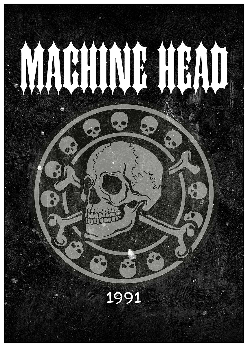 'Machine Head Skull Poster' Poster, picture, metal print, paint by ...