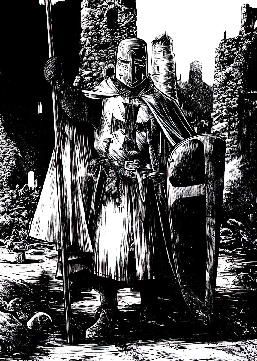 'Deus Vult' Poster, picture, metal print, paint by armoss | Displate