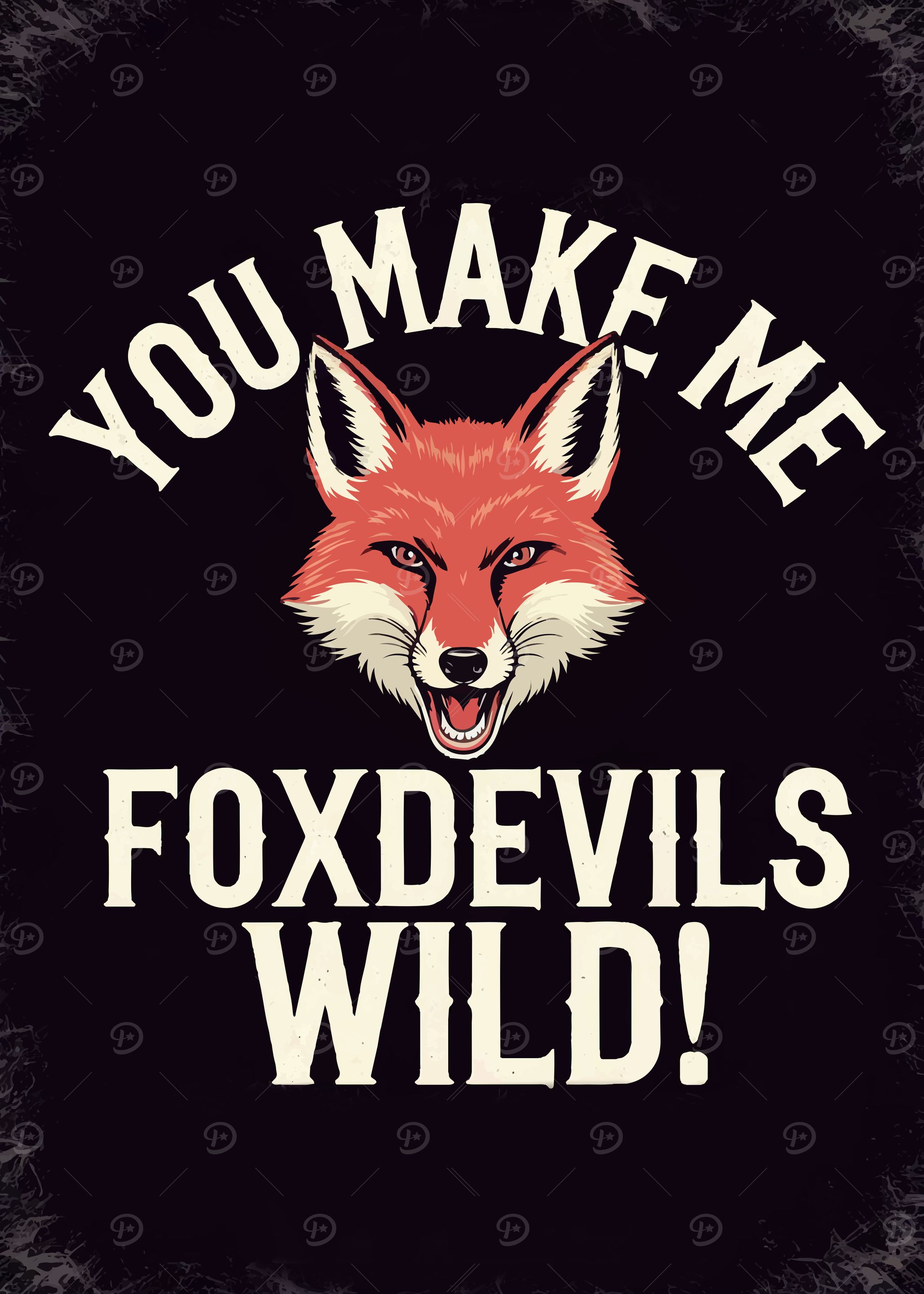 'Fox Devils Wild' Poster, picture, metal print, paint by StonebridgeArt ...