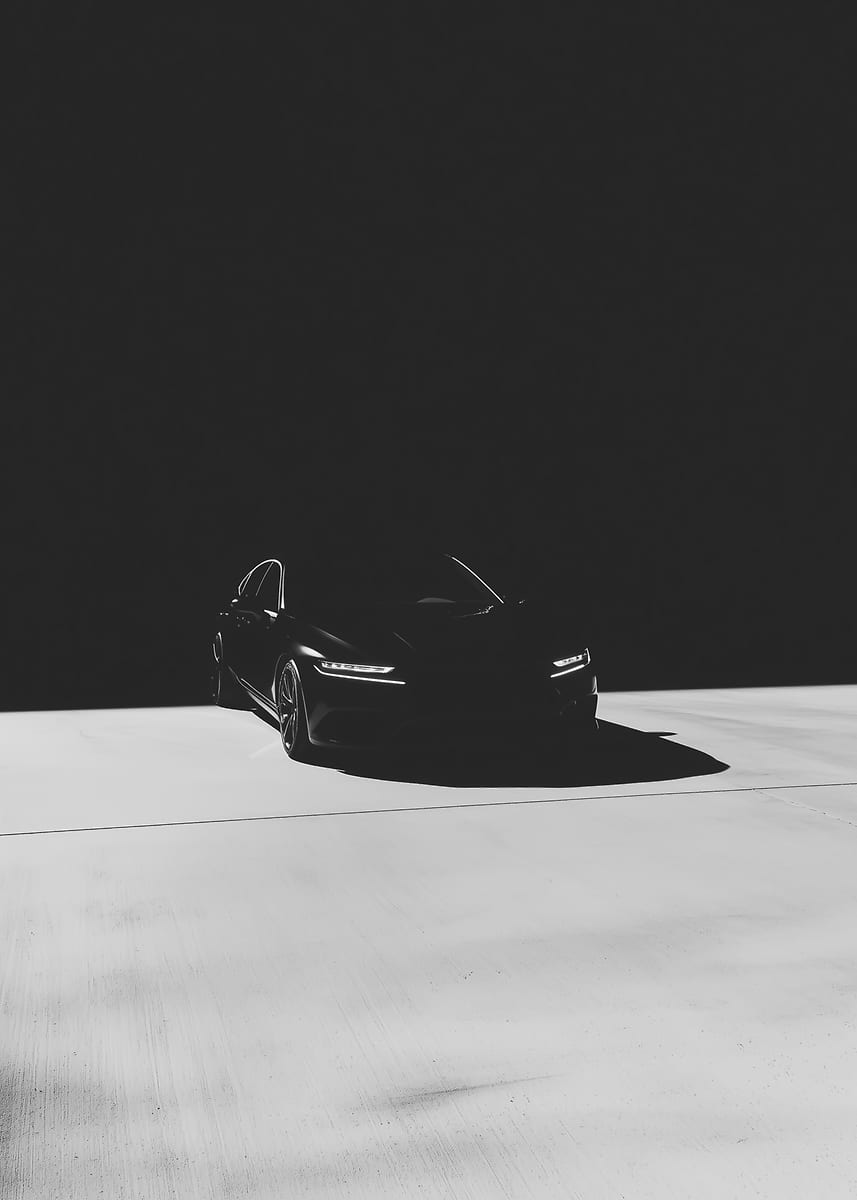 'Black Car in Shadow' Poster, picture, metal print, paint by uart space ...