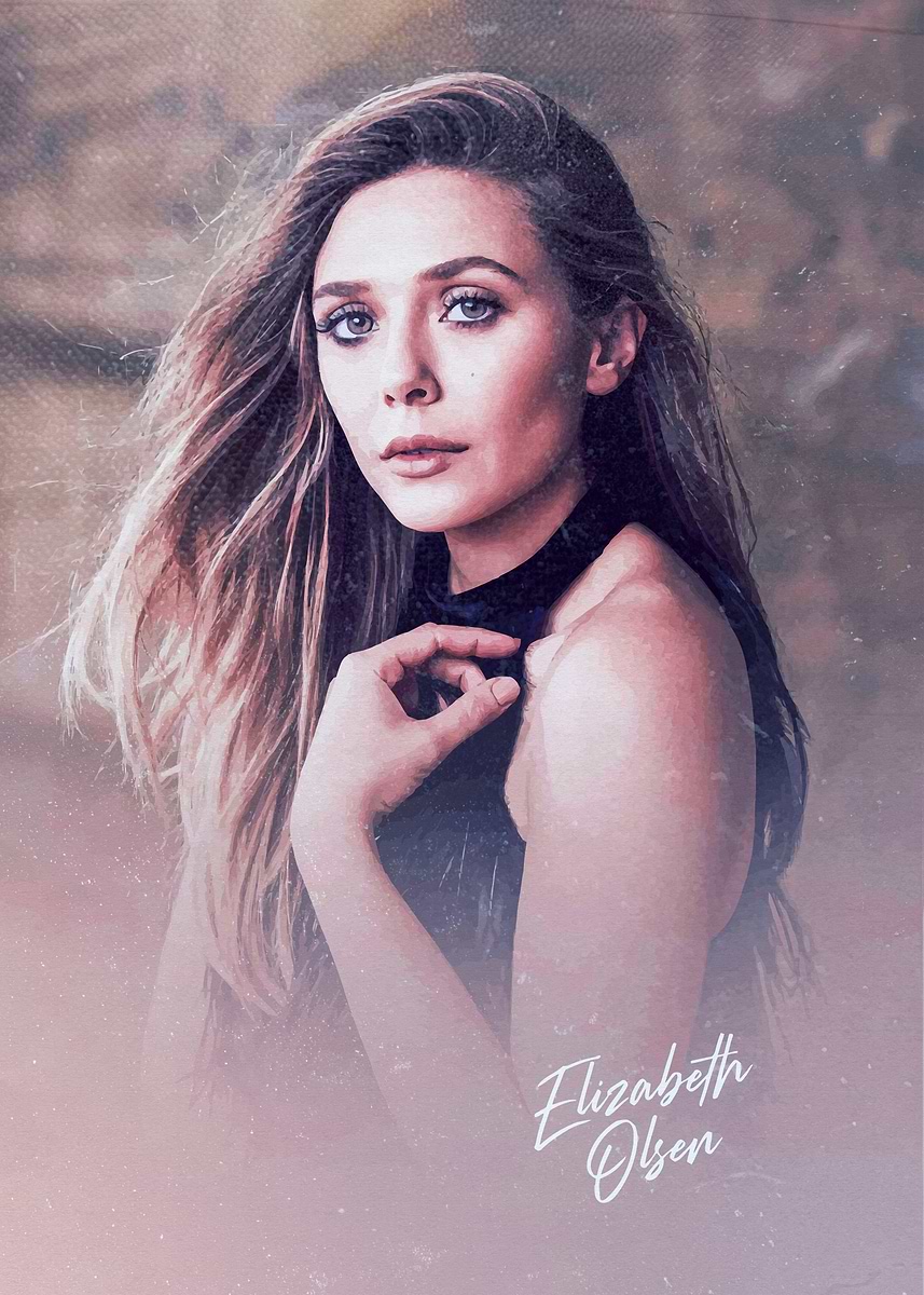 'Elizabeth Olsen Portrait' Poster, picture, metal print, paint by Erwan ...