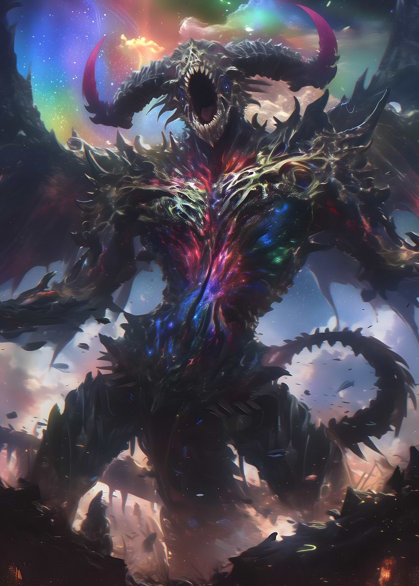 'Cosmic Demon' Poster, picture, metal print, paint by PrintYourDigitals ...