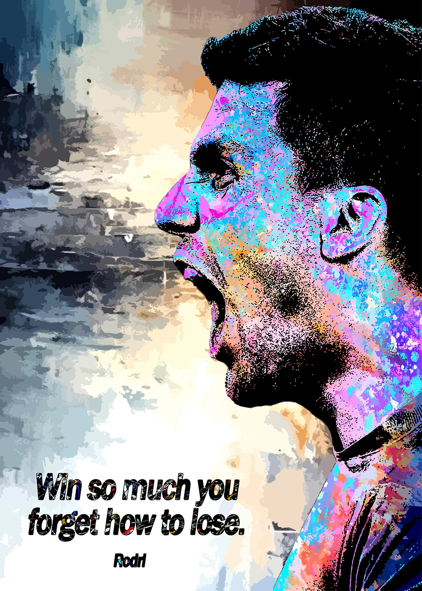 'Rodri Spain abstract' Poster, picture, metal print, paint by Balint ...