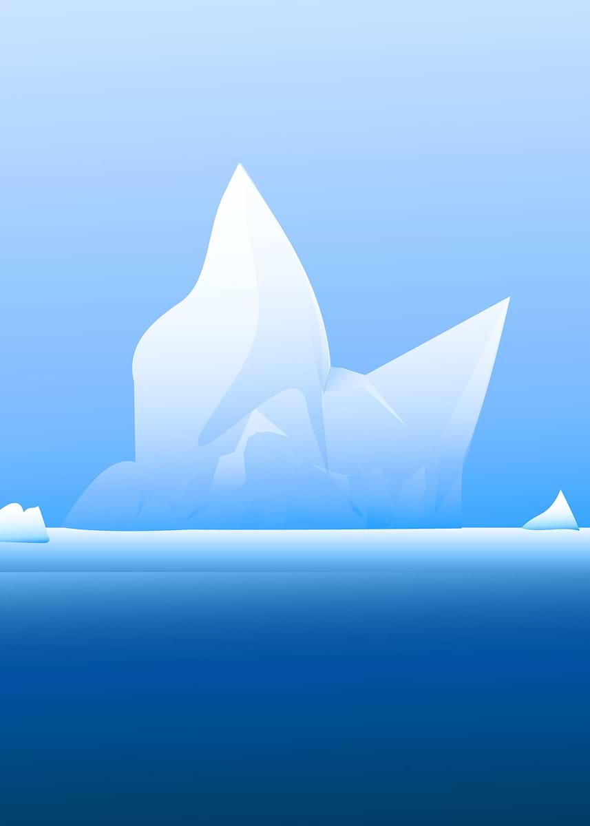 'Iceberg in Blue' Poster, picture, metal print, paint by Samiran Sarkar ...