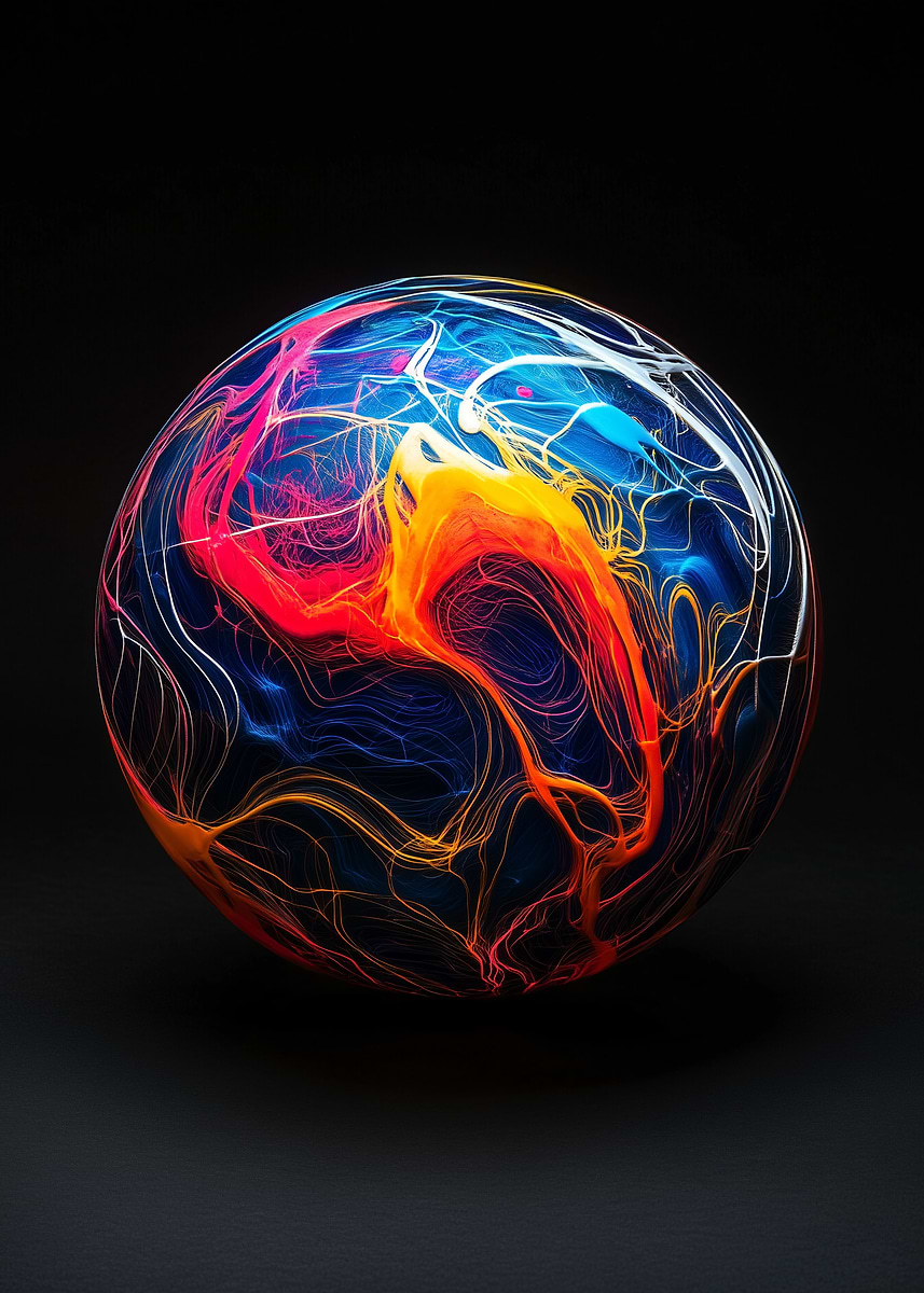 'Abstract Sphere Art' Poster, picture, metal print, paint by Eo Designs ...