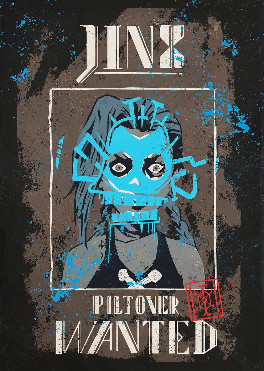 'Wanted Jinxed Dark' Poster, picture, metal print, paint by Arcane ...