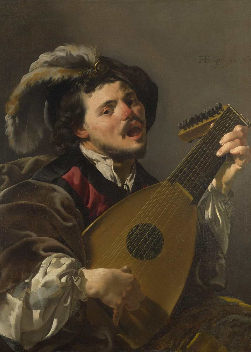 'Lute Player Portrait' Poster, picture, metal print, paint by Tomi ...