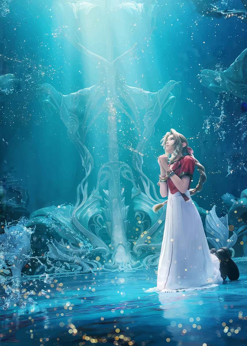 'Final Fantasy VII: Aerith' Poster, picture, metal print, paint by Sea ...