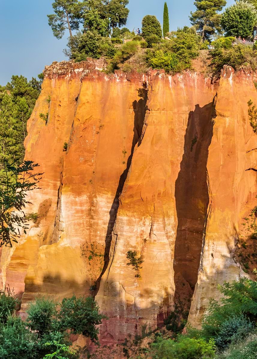 'Ochre Cliffs Landscape Luberon' Poster, picture, metal print, paint by ...