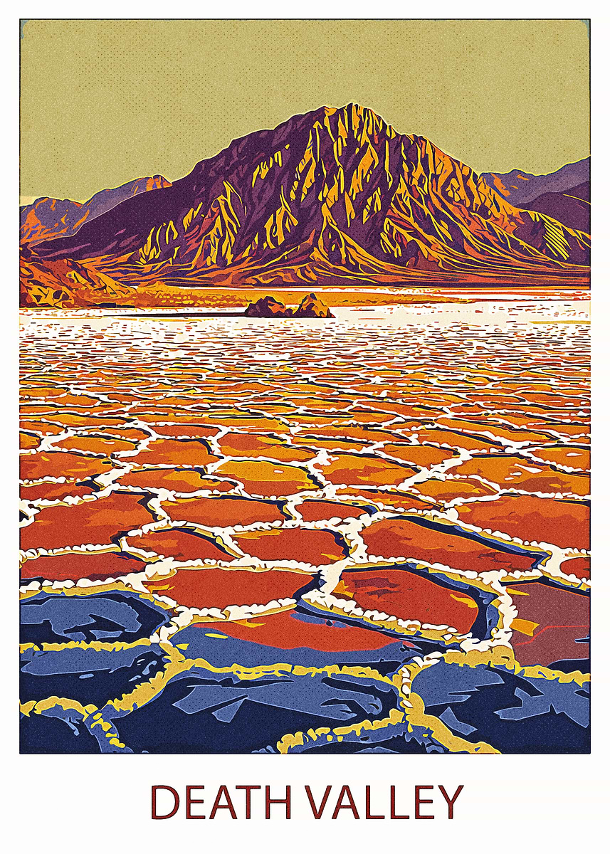 'Death Valley Landscape' Poster, picture, metal print, paint by ...