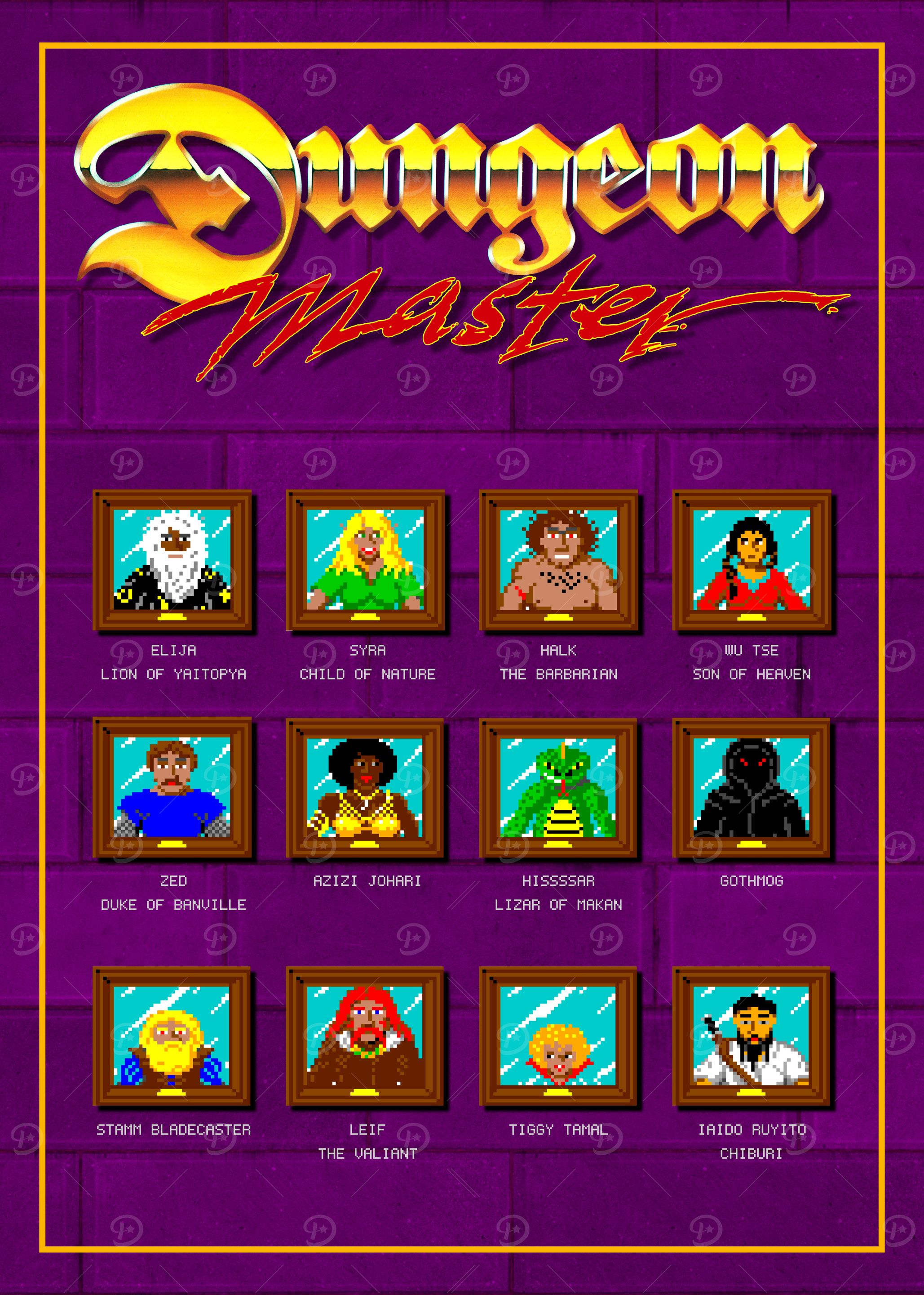 'Dungeon Master Character Portraits Part 1' Poster, picture, metal ...