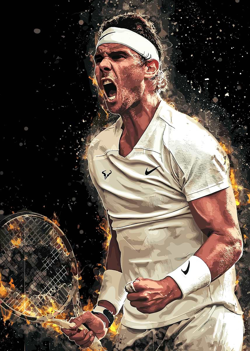 'Rafael Nadal Tennis Art' Poster, picture, metal print, paint by Zee ...
