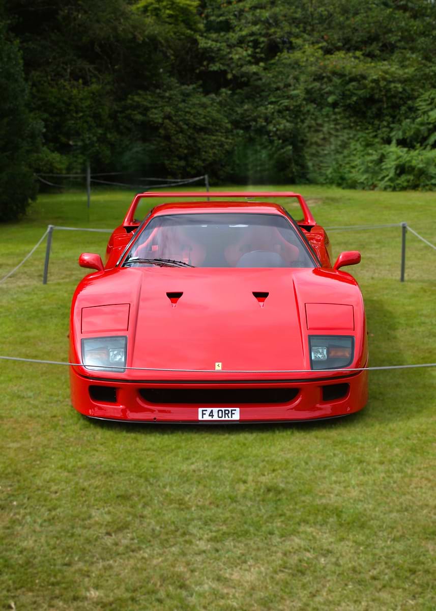 'Red Ferrari F40' Poster, picture, metal print, paint by Ben | Displate