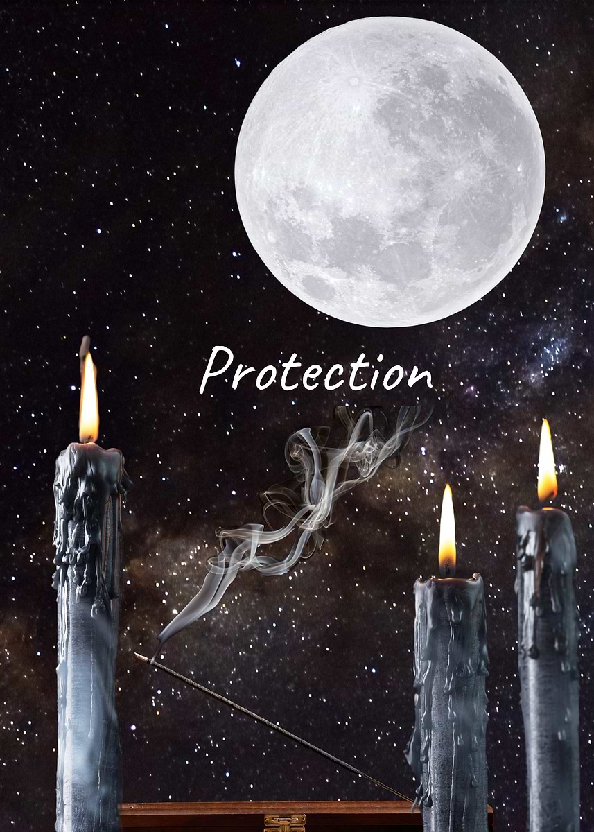 'Protection Ritual Candles' Poster, picture, metal print, paint by ...