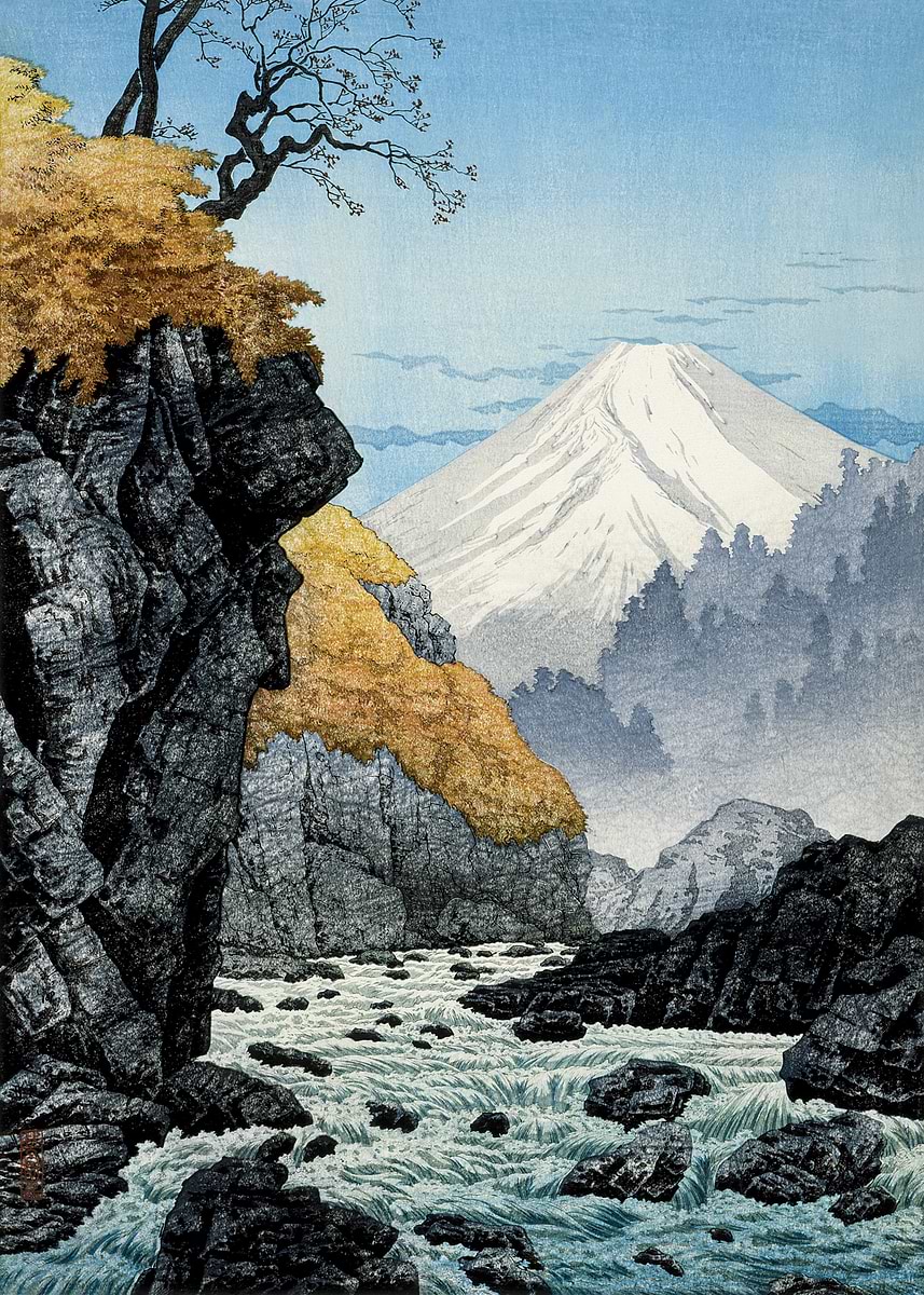 'Mount Fuji Landscape' Poster, picture, metal print, paint by Sam Kal ...