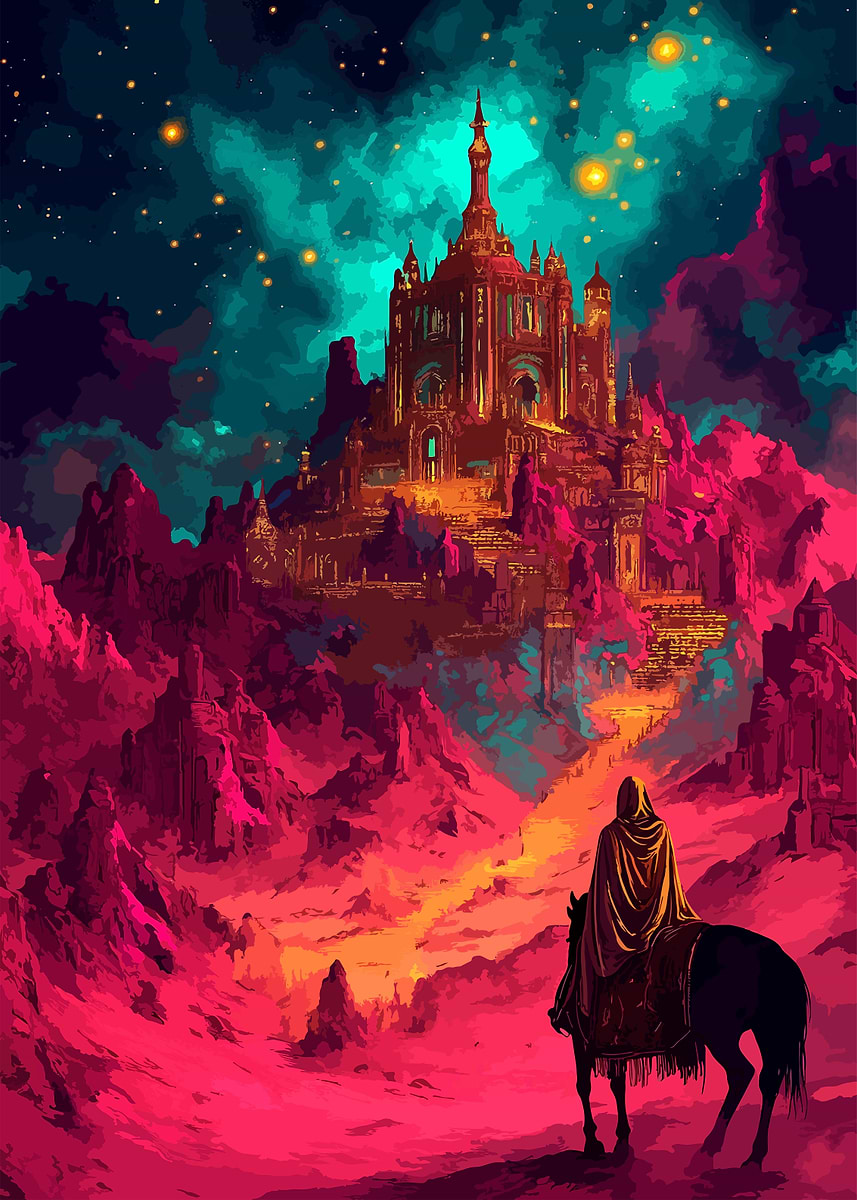 'Fantasy Castle Landscape' Poster, picture, metal print, paint by Thoky ...