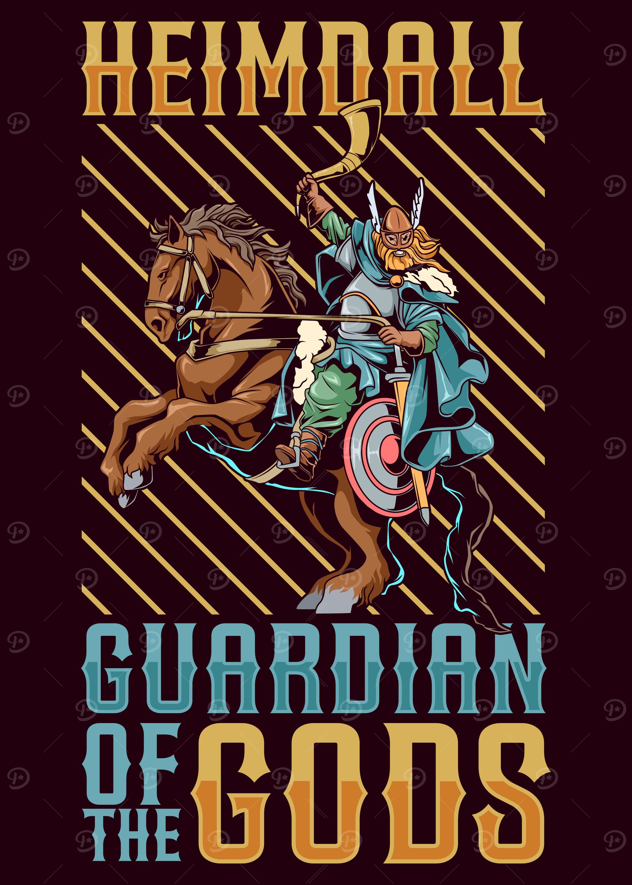 'Heimdall, Guardian of the Gods' Poster, picture, metal print, paint by ...