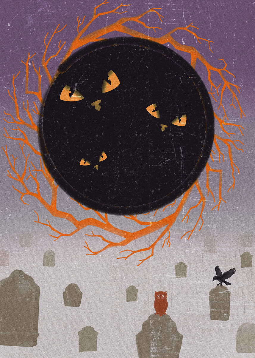 'Halloween Spooky Black Hole' Poster, picture, metal print, paint by ...