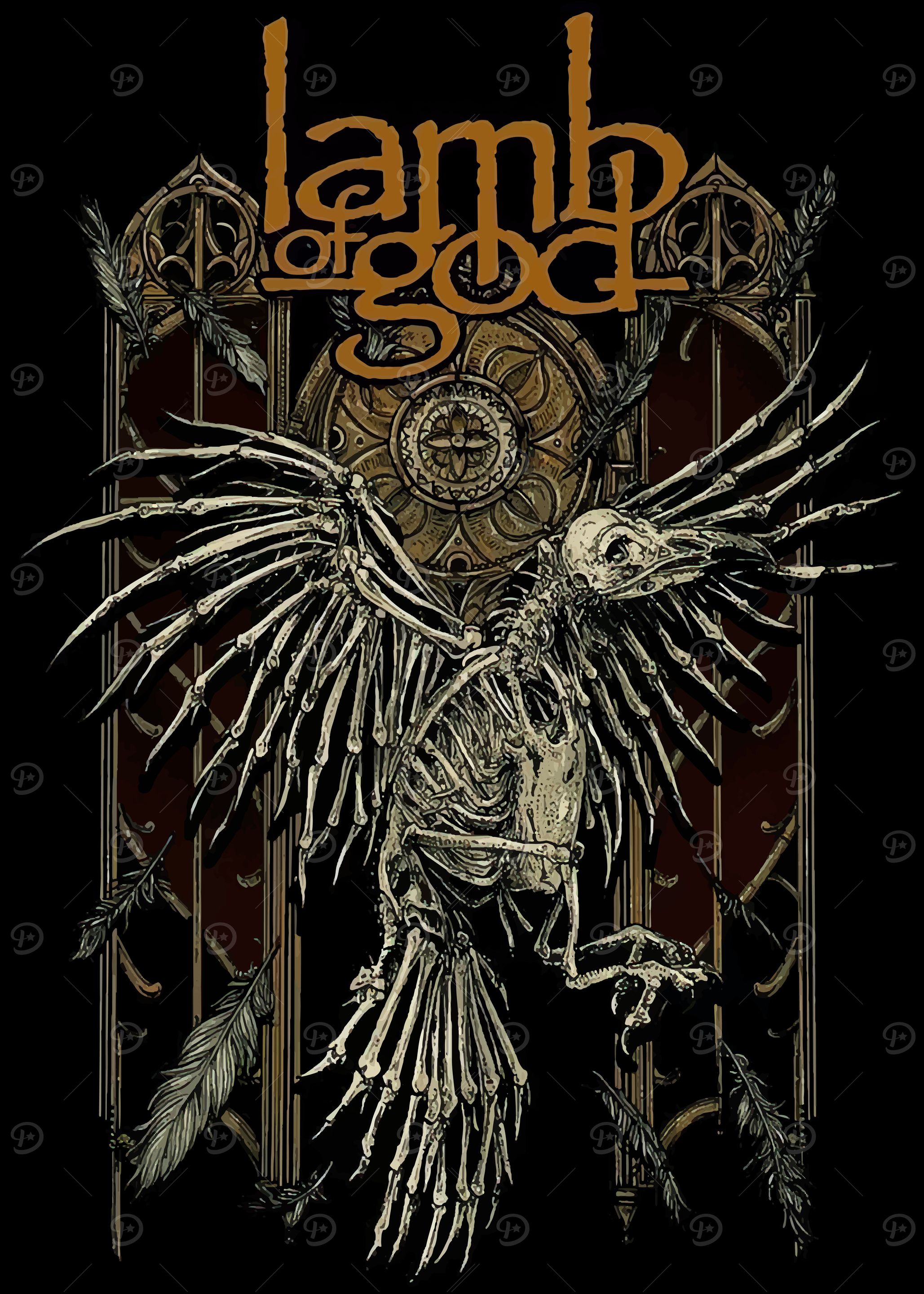 'Lamb of God Skeleton Bird' Poster, picture, metal print, paint by cah ...