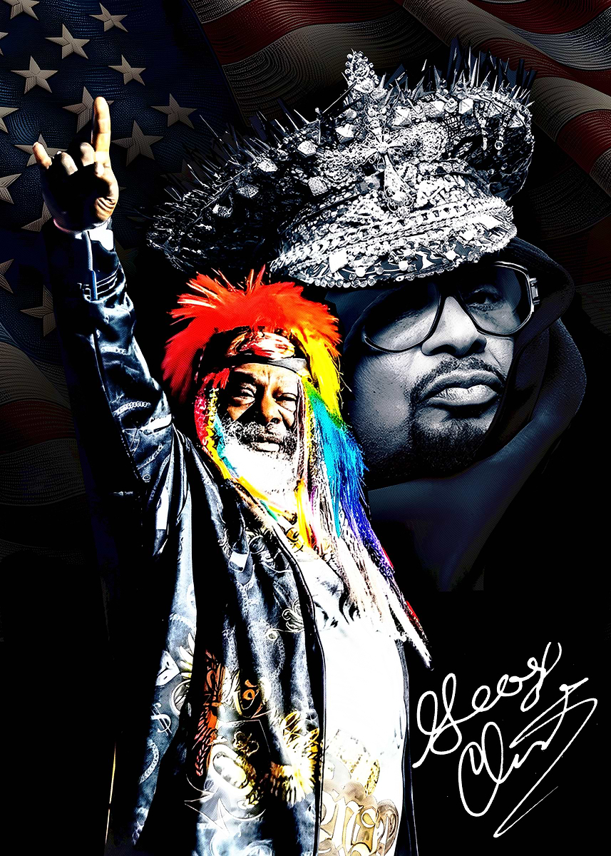 'George Clinton' Poster, picture, metal print, paint by Rose Art | Displate