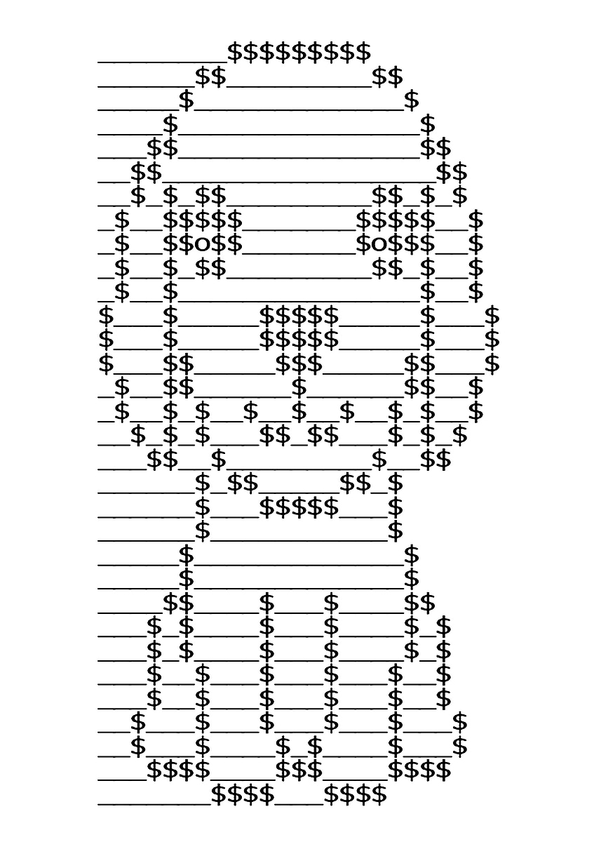 'Dog Text Art Dollar Sign Art' Poster, picture, metal print, paint by ...