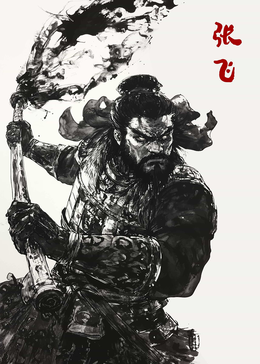 'Zhang Fei' Poster, picture, metal print, paint by anhvivuha | Displate