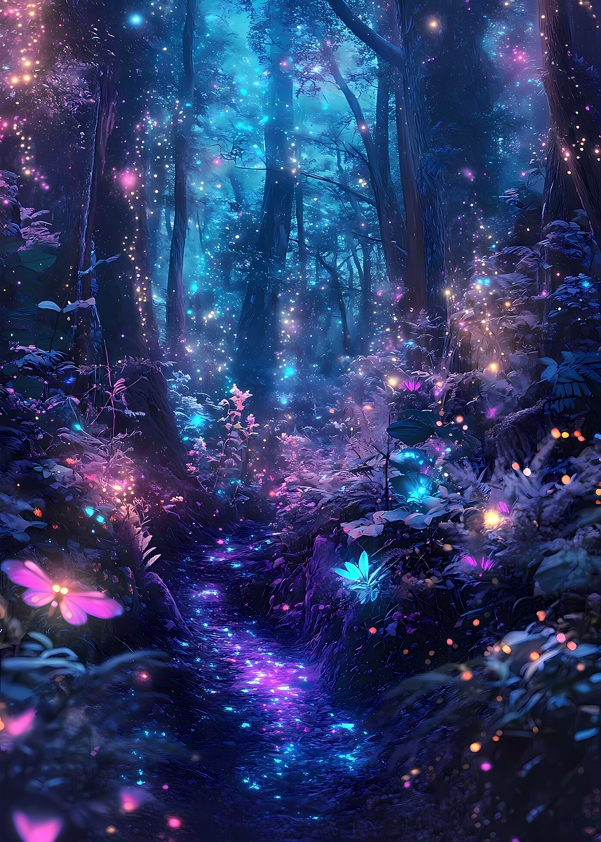 'Enchanted Forest Path' Poster, picture, metal print, paint by Jay ...