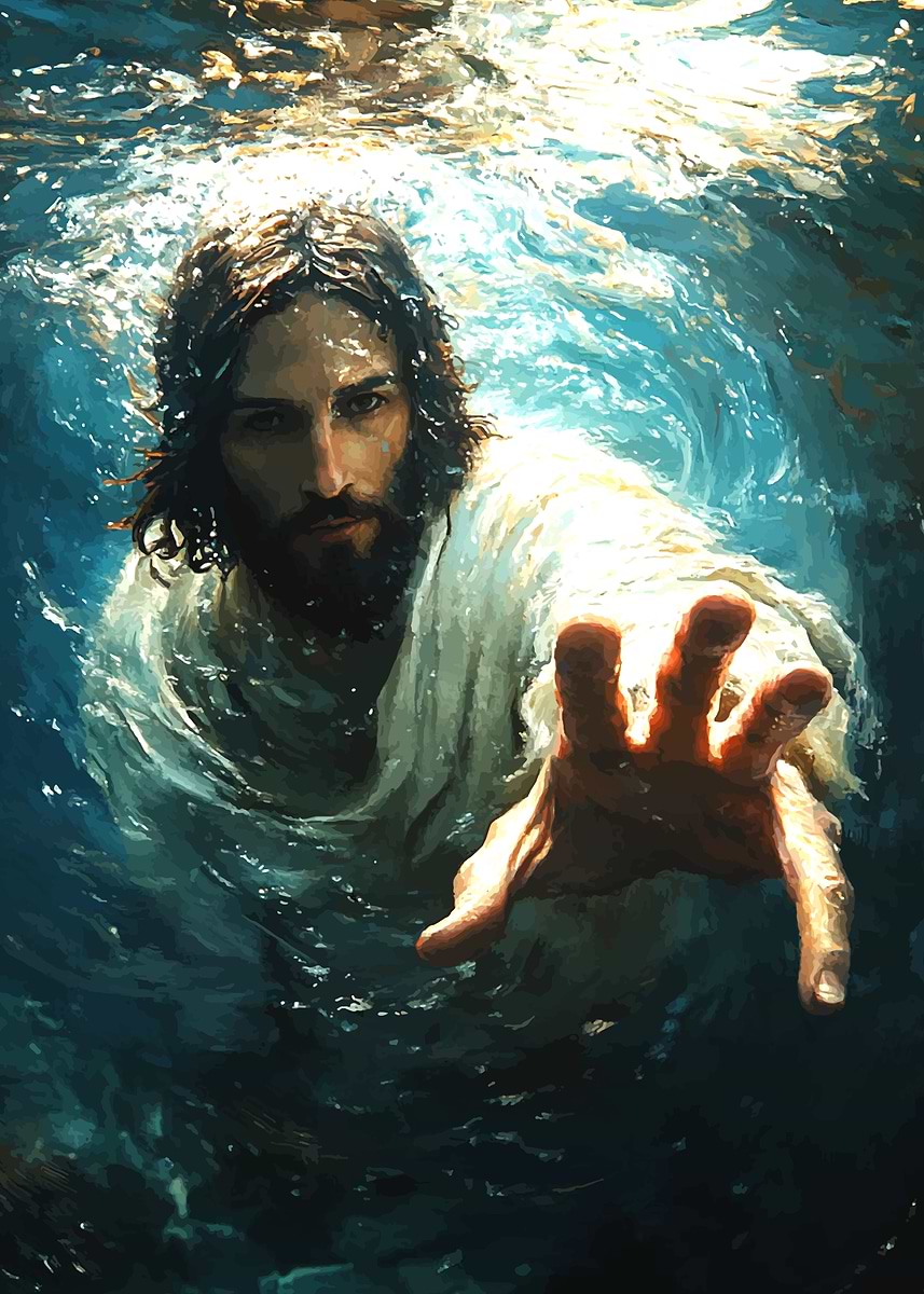 'Jesus help you' Poster, picture, metal print, paint by Loves Poster ...