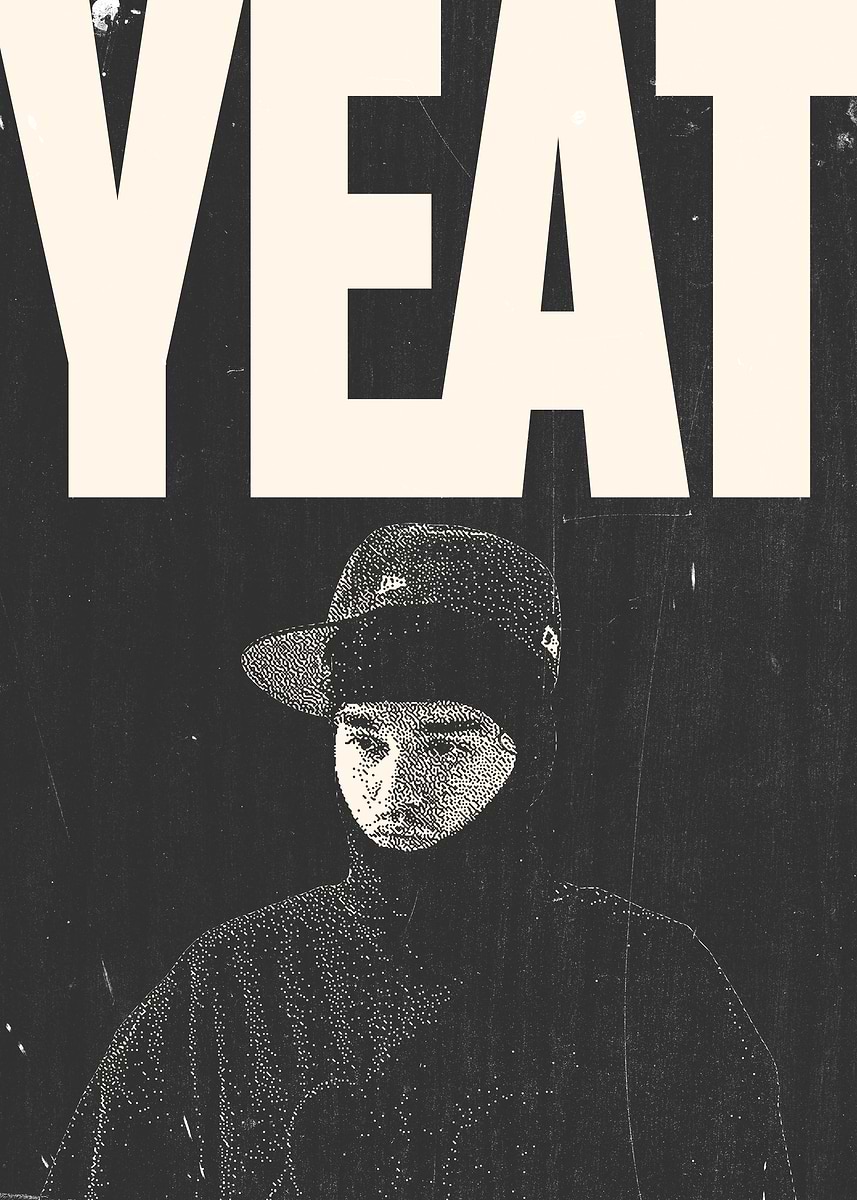 'Yeat Music Poster' Poster, picture, metal print, paint by Mari | Displate
