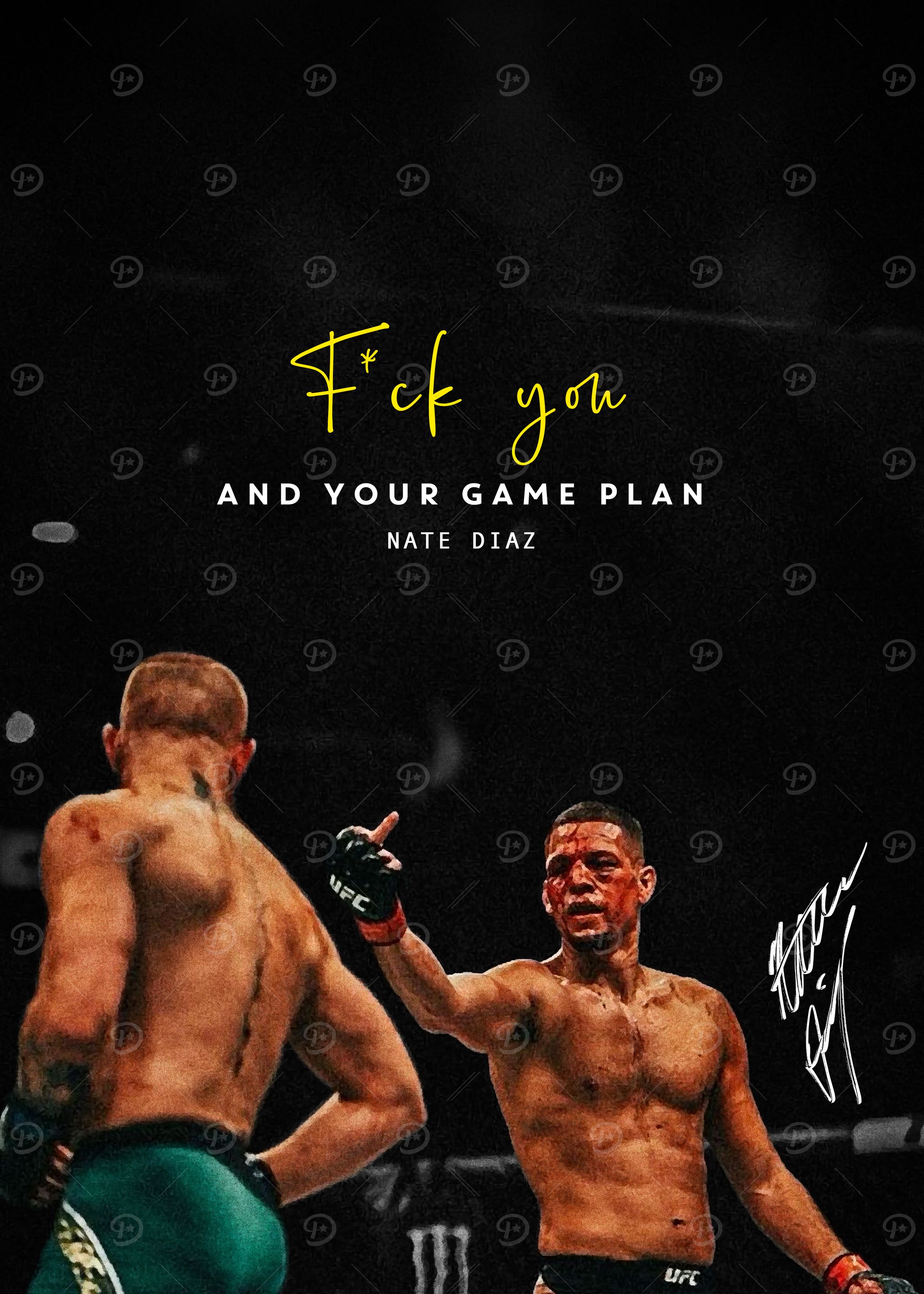 'Nate Diaz' Poster, picture, metal print, paint by SA KE | Displate