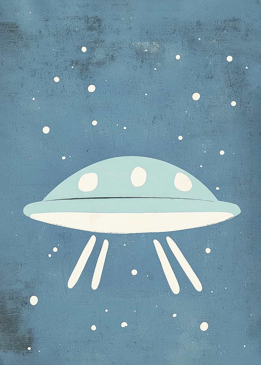 'UFO in Space' Poster, picture, metal print, paint by Usama Design ...