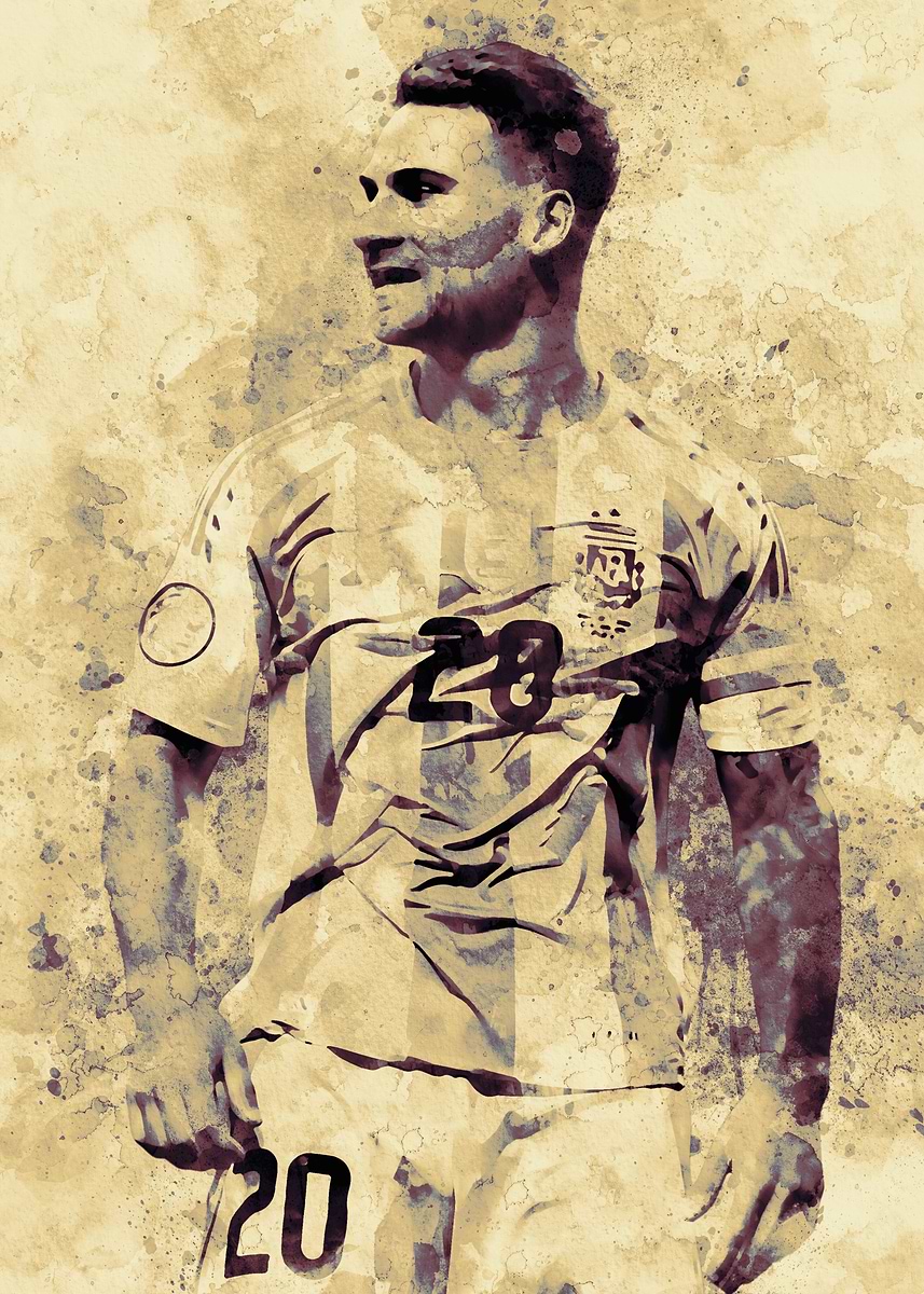 'Alexis Mac Allister' Poster, picture, metal print, paint by ...