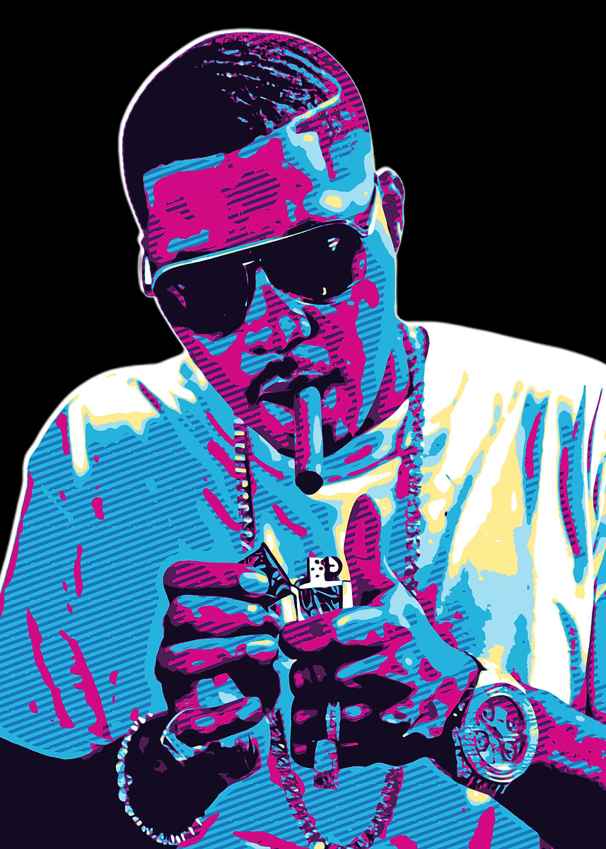 'Nas America Rapper' Poster, picture, metal print, paint by Papa Giana ...
