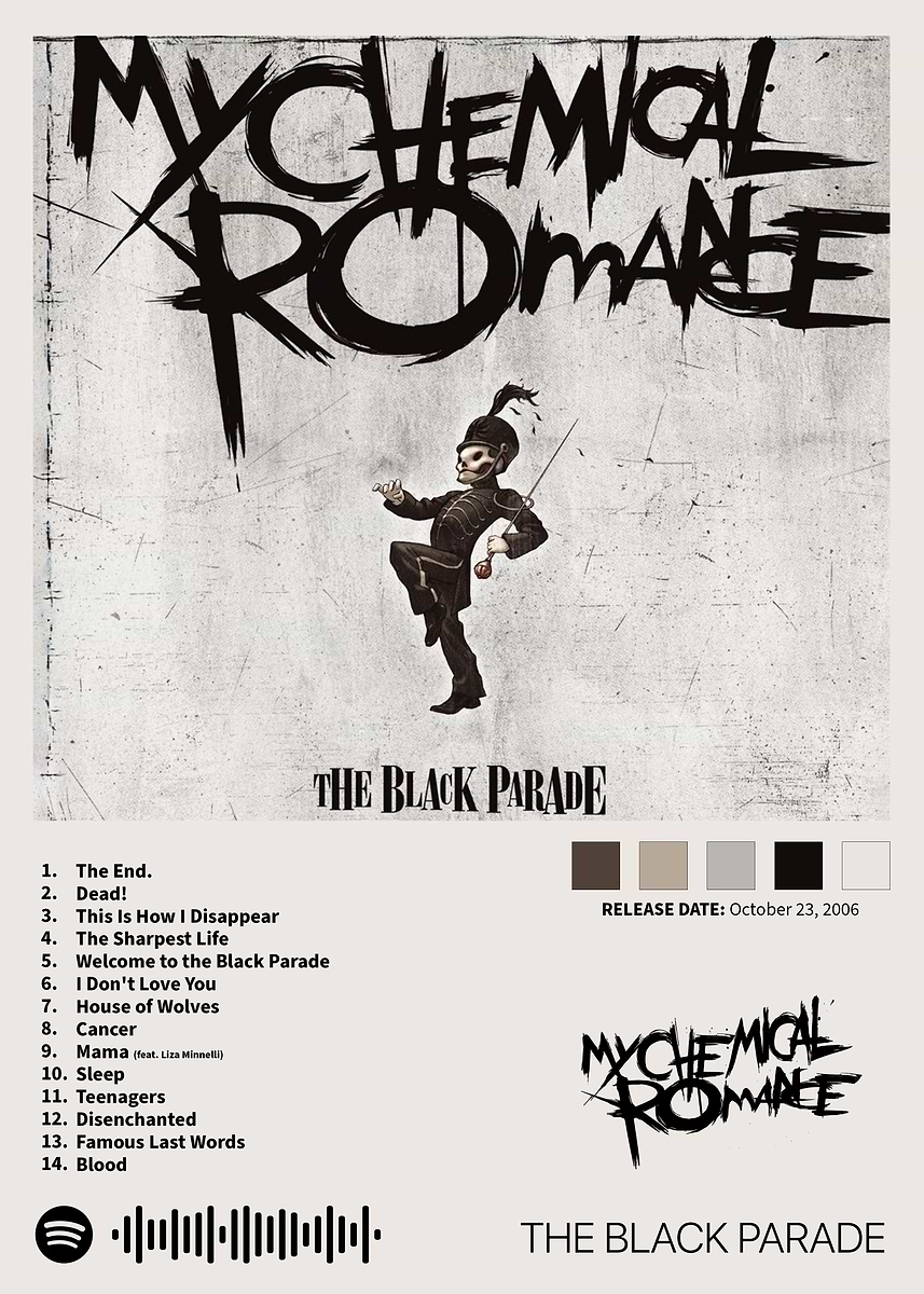'My Chemical Romance - The Black Parade Album Cover' Poster, picture, metal print, paint by ...